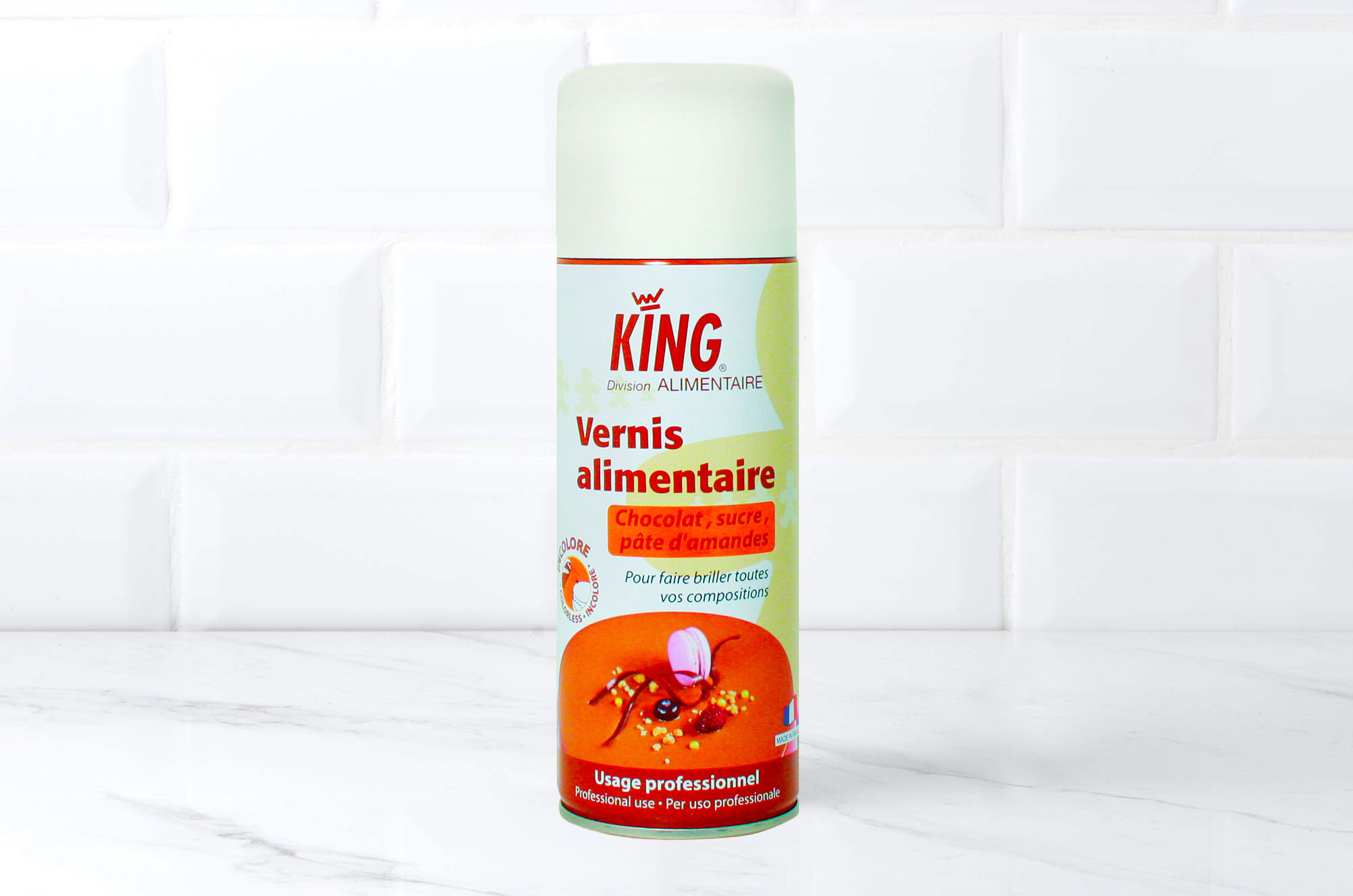 Spray vernis alimentaire